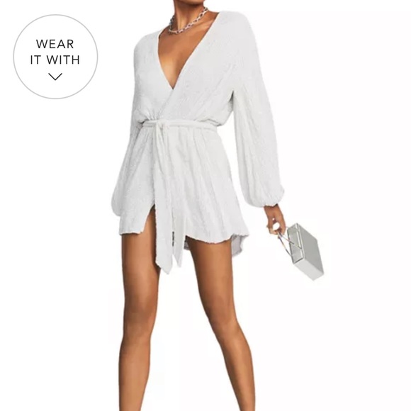 Retrofete | Dresses | Retrofete Gabrielle Embellished Robe Mini Dress ...